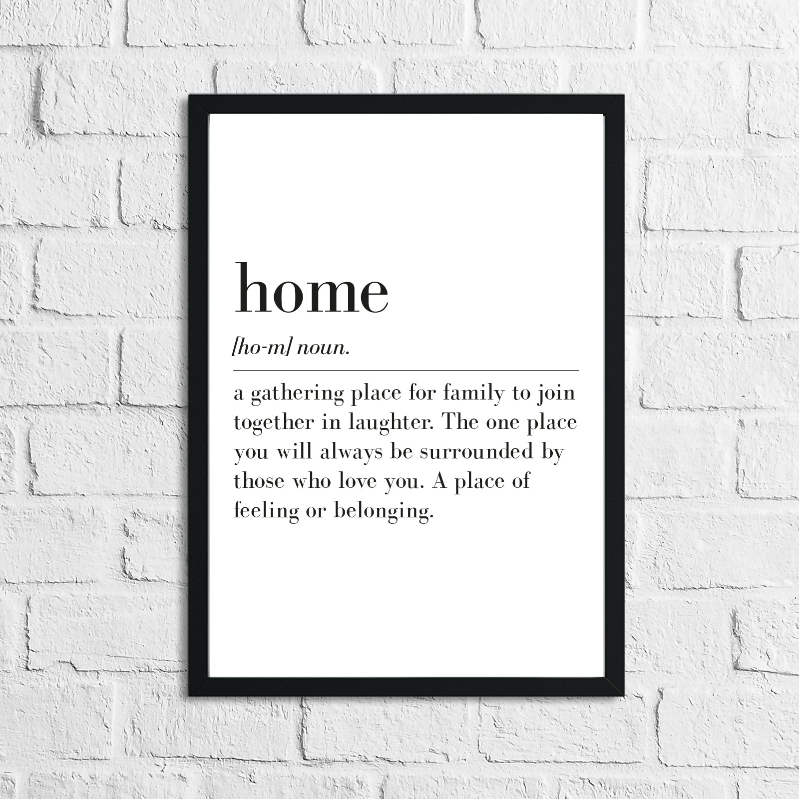 'Home' Definition Wall Decor Print - Modern Dictionary Style Art ...